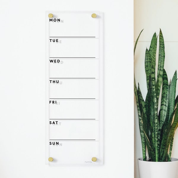 Weekly Dry Erase - Etsy