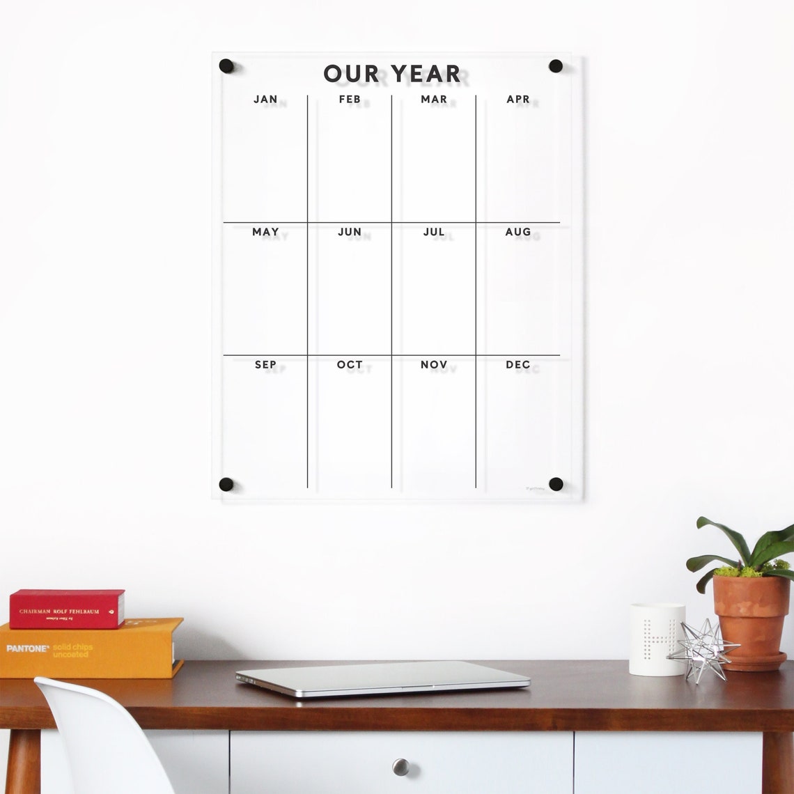 Large Acrylic Annual Command Center With Polished Edges | 2025 Yearly ...