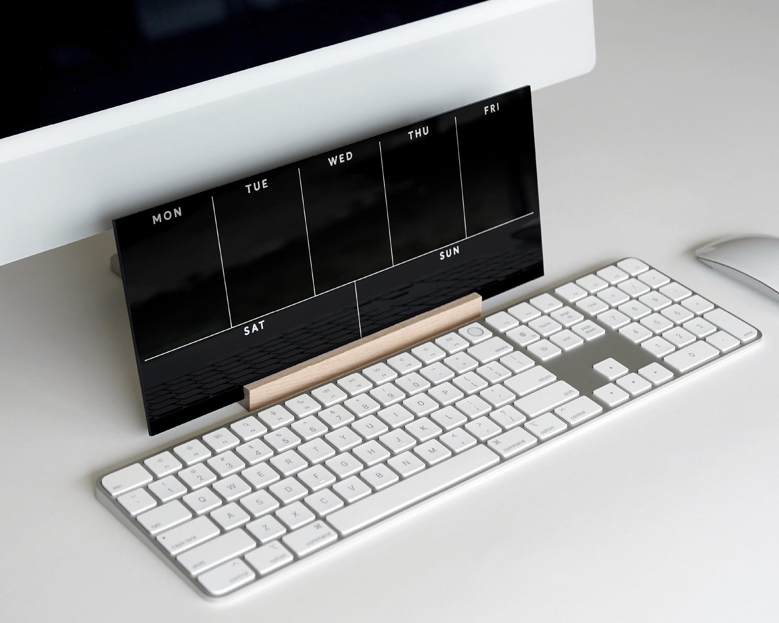 2025 Acrylic Desk Calendar | Dry Erase Weekly Calendar on Wood Stand ...