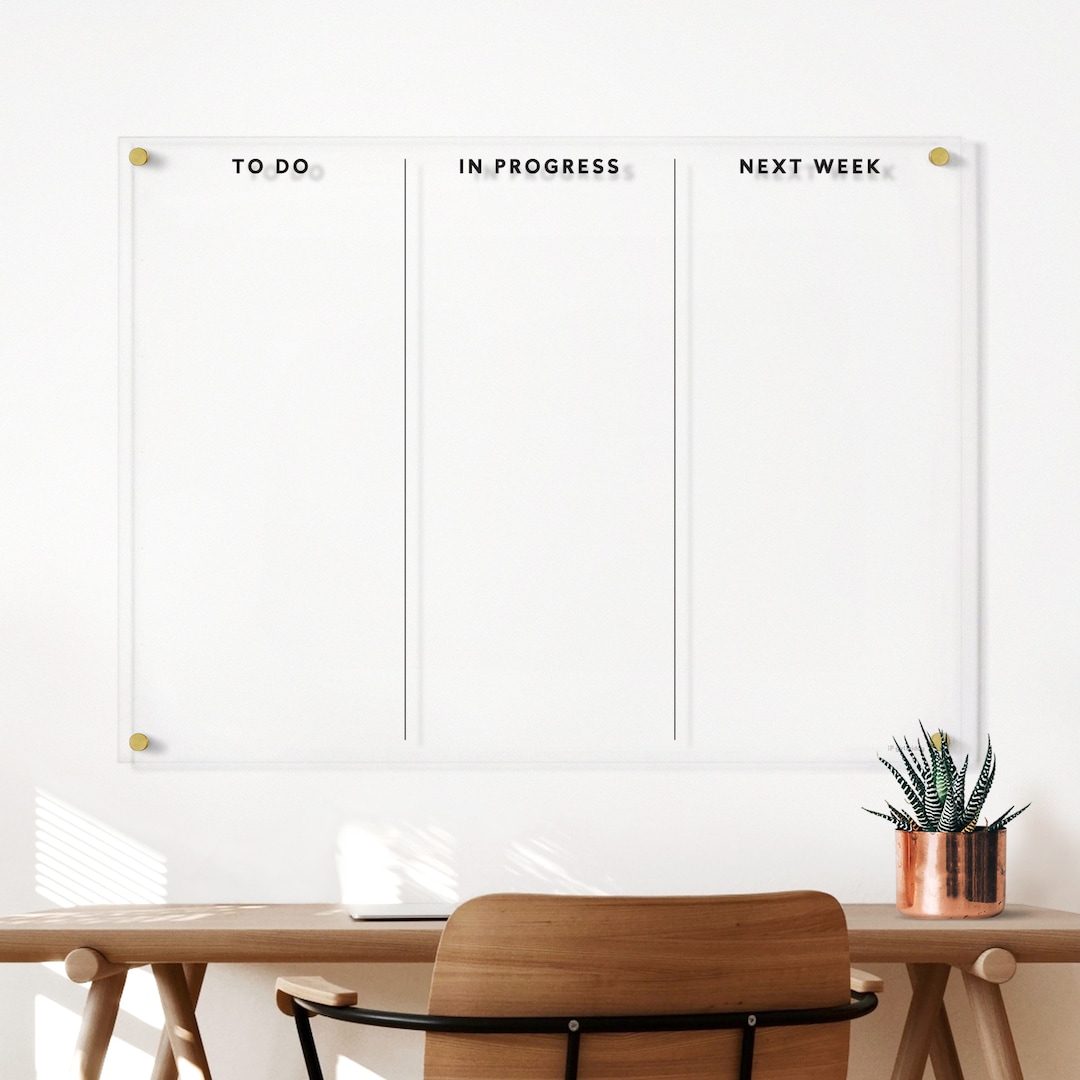 Acrylic to Do Board | Customizable Planner | Wall Mounted Organization ...