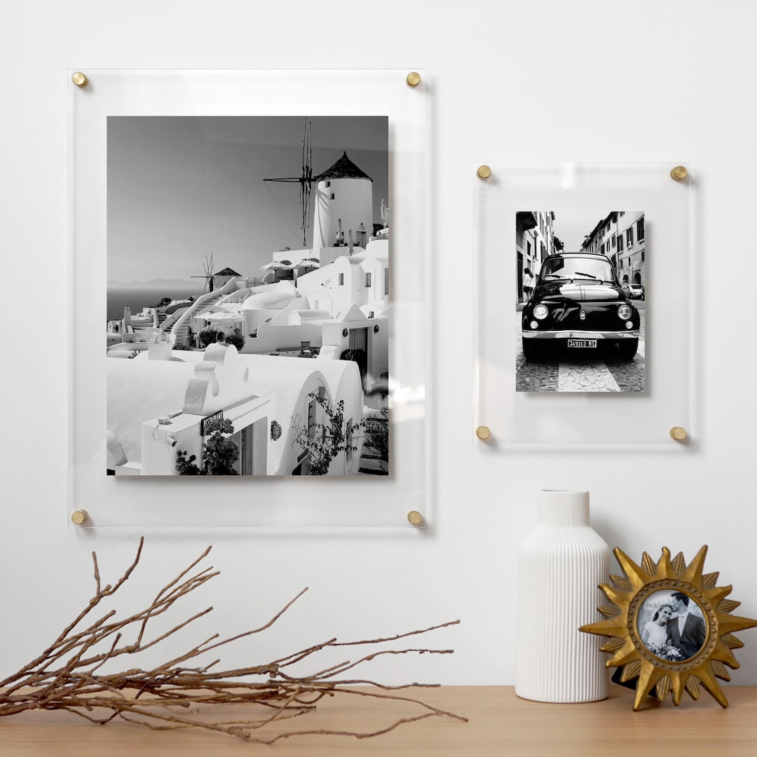 Clear Floating Acrylic Frame for Photos | Minimalist Wall Art | Gallery ...