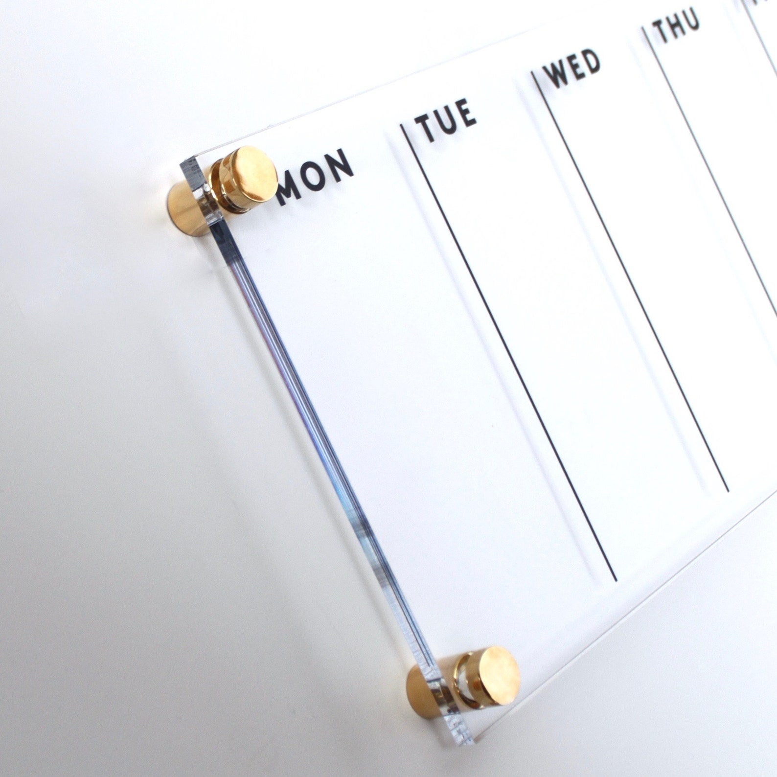 Reusable Acrylic Wall Calendar Weekly Clear Board - Etsy