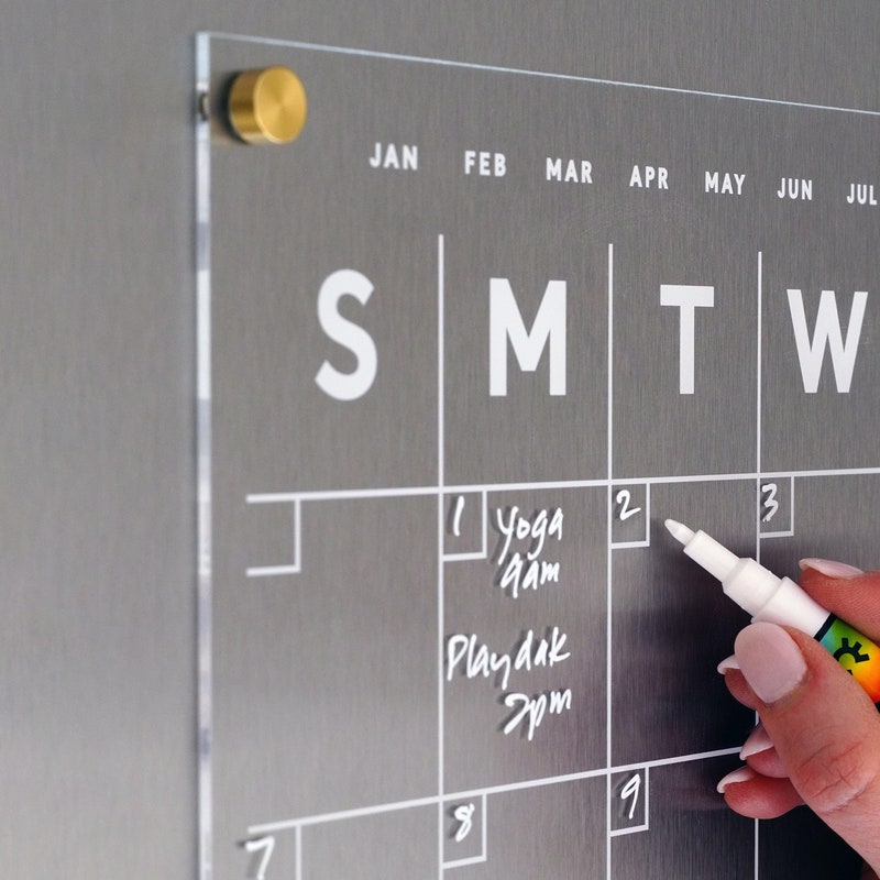 White Board Calendar - Etsy
