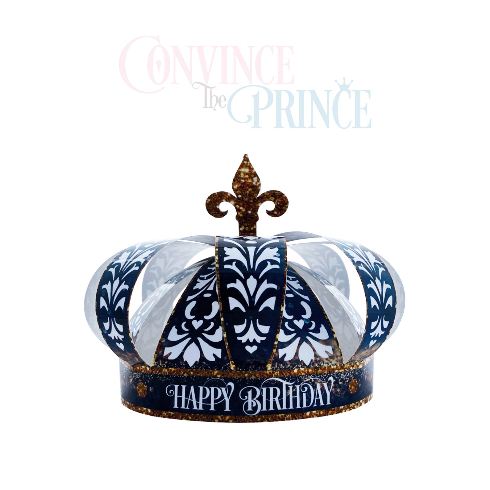 3D Crown King Crown PRINTABLE for Home Printing 2 - Etsy