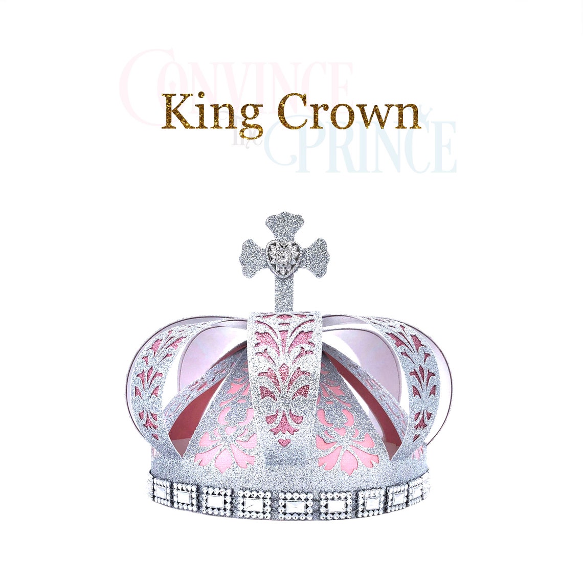 3D Crown King Crown Template SVG PNG Allinonecut - Etsy Australia
