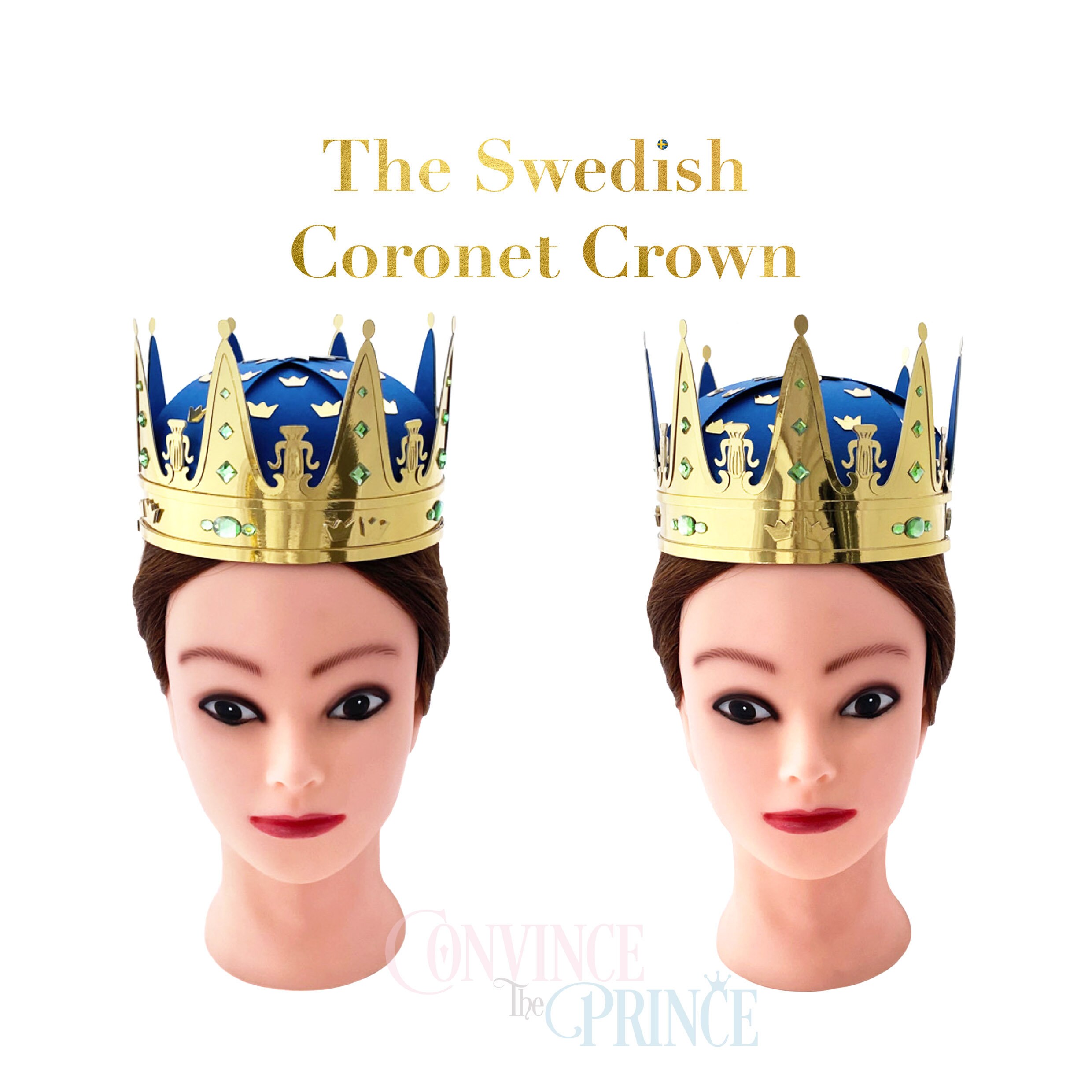 3D Crown | the Swedish Coronet Crown Template | SVG JPG | for Cutting ...