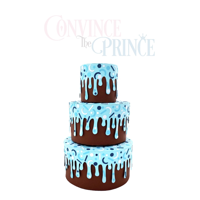 3D Birthday Cake Template SVG PNG PRINTABLE and for - Etsy