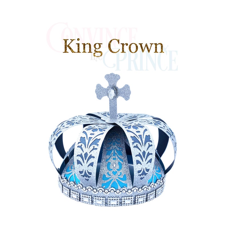 3D Crown King Crown Template SVG PNG Also PRINTABLE - Etsy