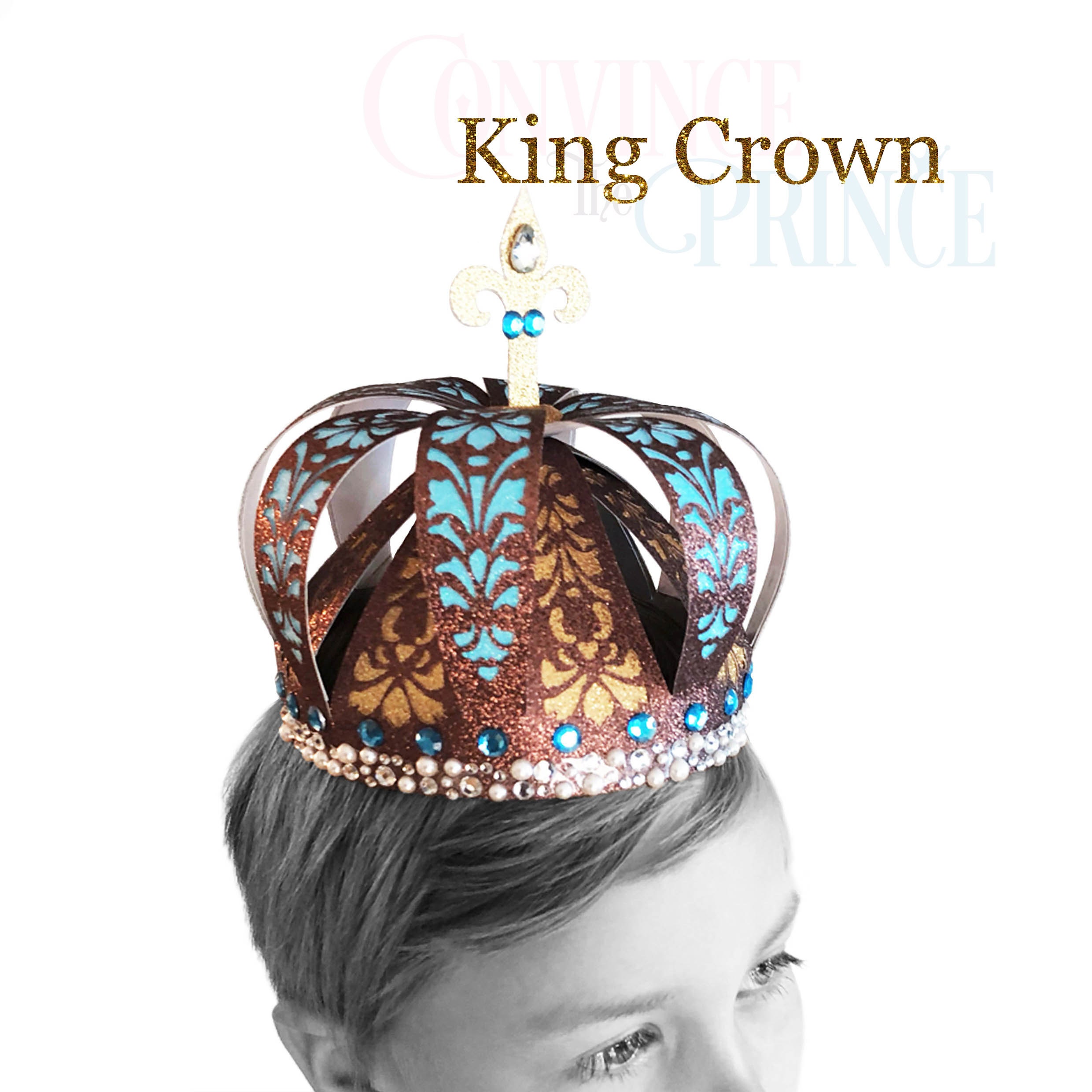 3D Crown King Crown Template SVG PNG Allinonecut - Etsy Australia
