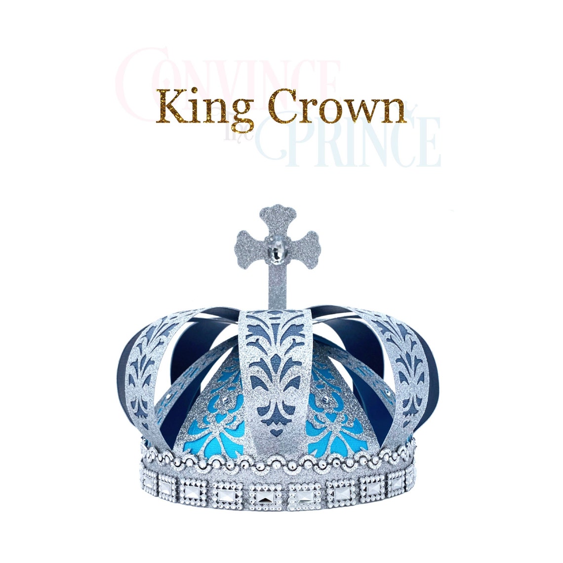 3D Crown King Crown Template SVG PNG Also PRINTABLE - Etsy