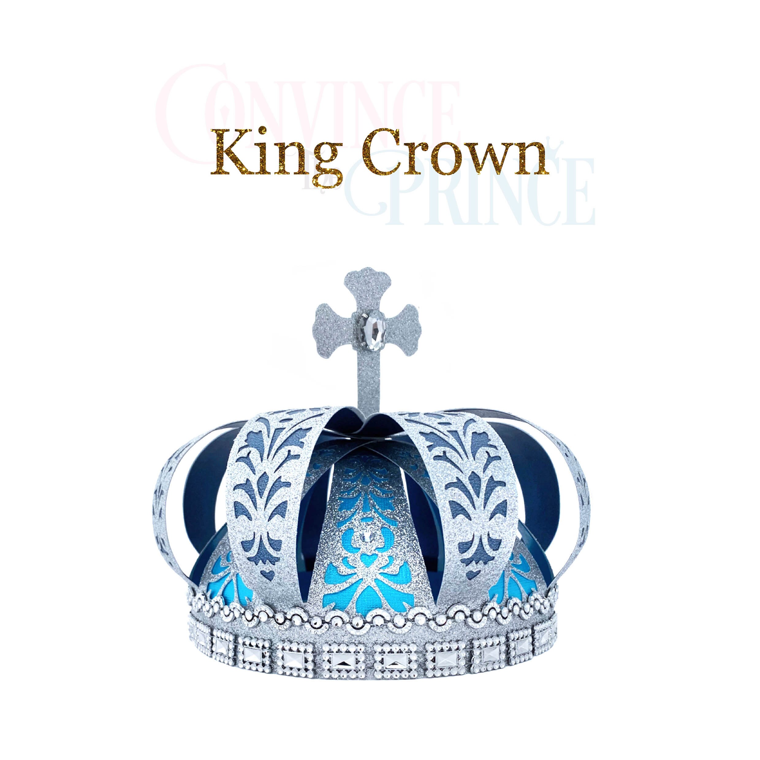3D Crown King Crown Template SVG PNG Allinonecut - Etsy Australia