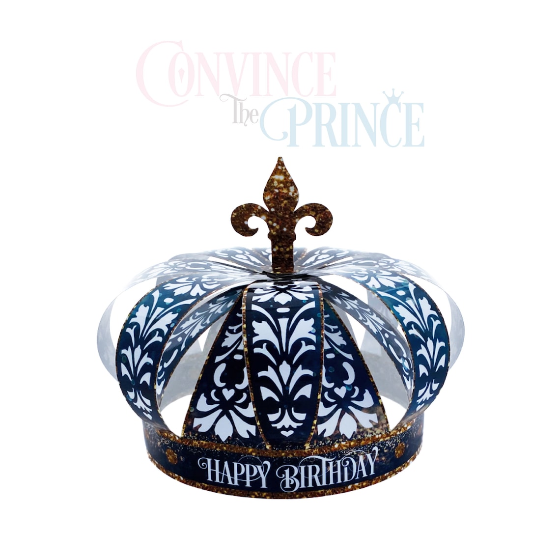 3D Crown King Crown PRINTABLE for Home Printing 2 - Etsy