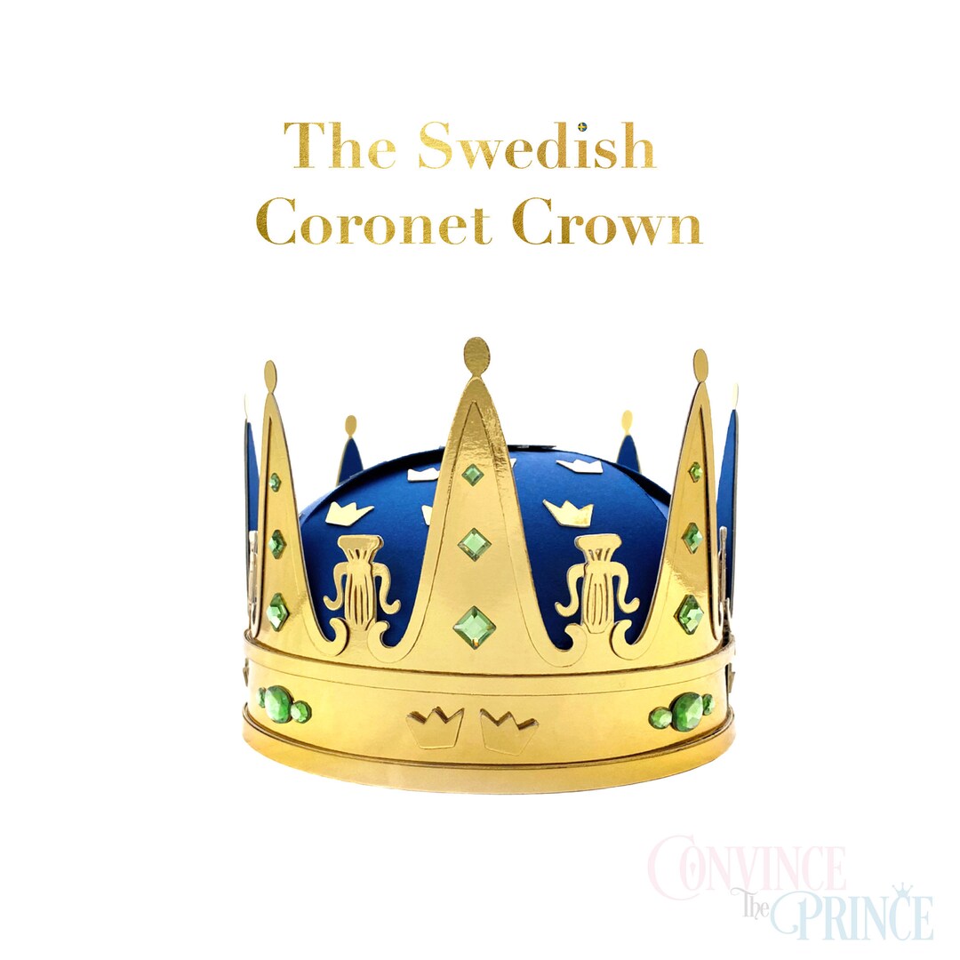 3D Crown | the Swedish Coronet Crown Template | SVG JPG | for Cutting ...