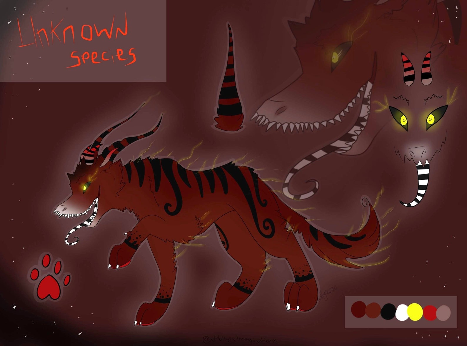 Fursona Feral Reference Sheet Commission furry | Etsy