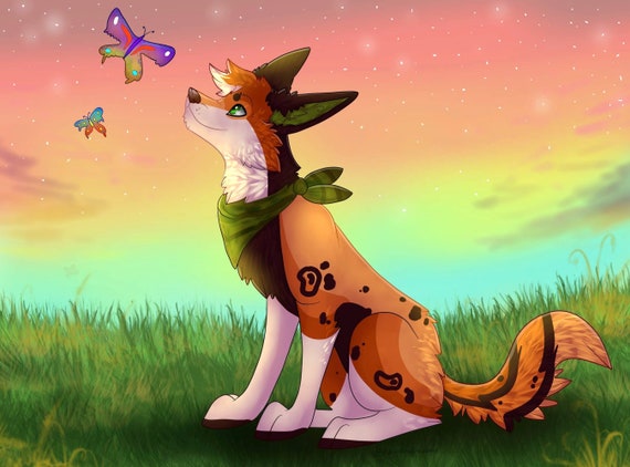 Fullbody Feral Scene Commission furry | Etsy