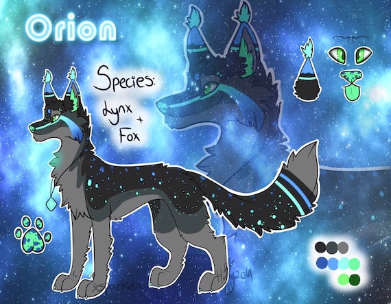 Fursona Feral Reference Sheet Commission furry | Etsy