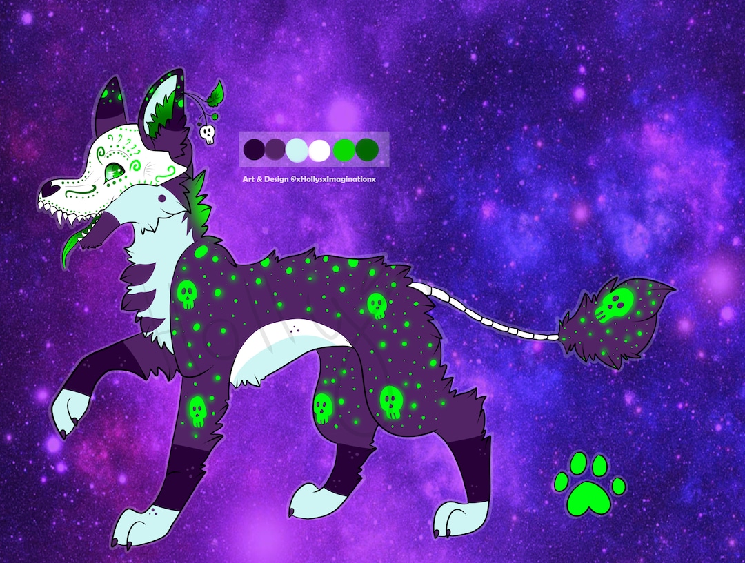 Fursona Character Adopt #furry Skulldog - Etsy