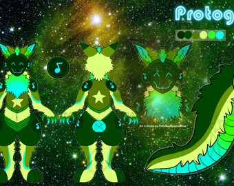 Protogen Adoptable 053 Fox Edition Fursona, Furry Adopt, OC Reference ...