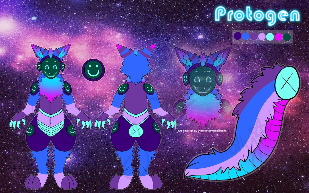 Protogen Fursona Character Adopt #furry - Etsy