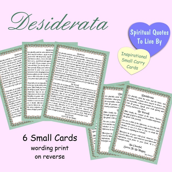 Desiderata - Etsy