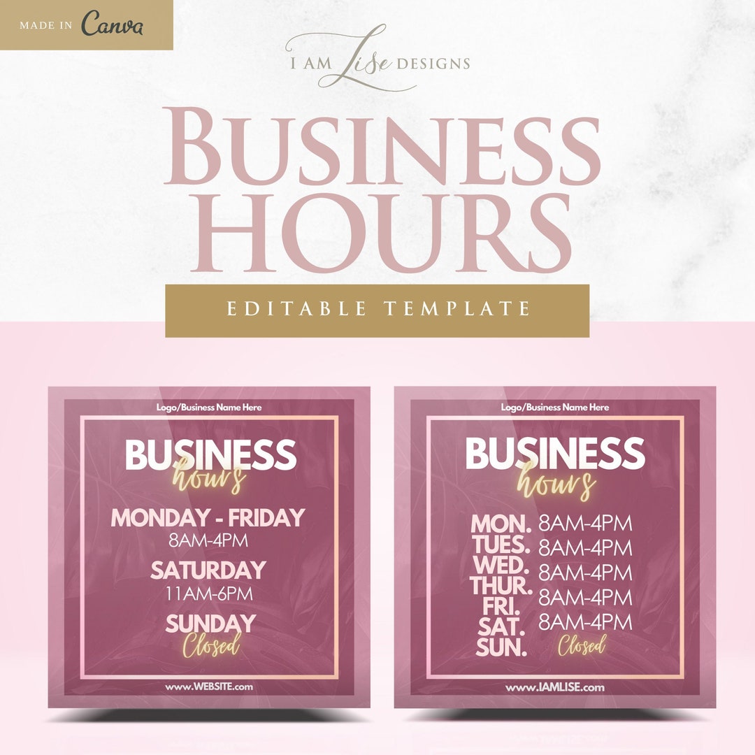 Business Hours Business Templates Canva Templates Business Etsy business-hours-business-templates-canva-templates-business-etsy