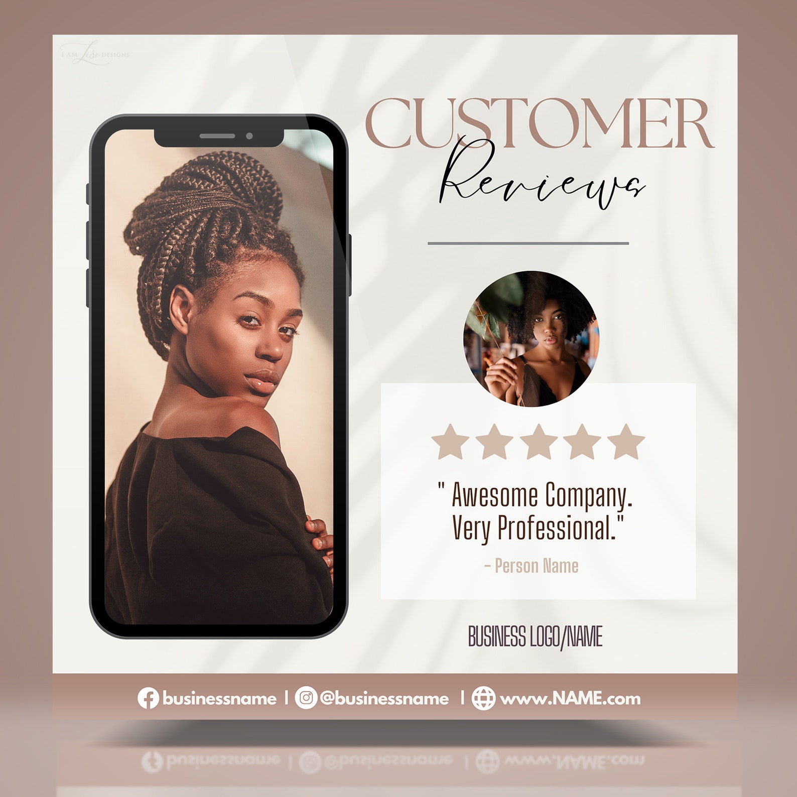 Client Review, Client Template, Business, Testimonial, Canva Templates ...
