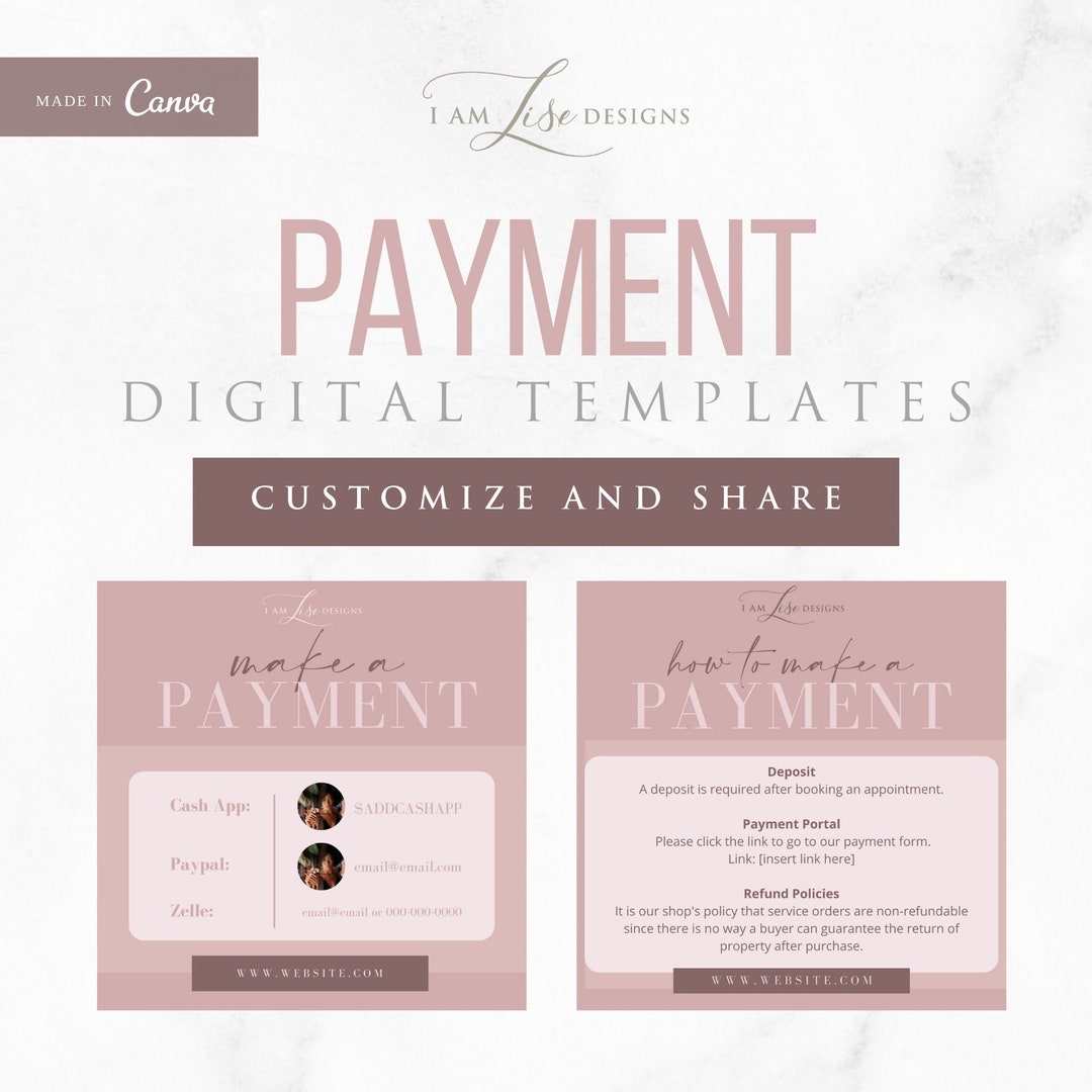 Payment Template, Business Templates, Canva Templates, Business Canva ...
