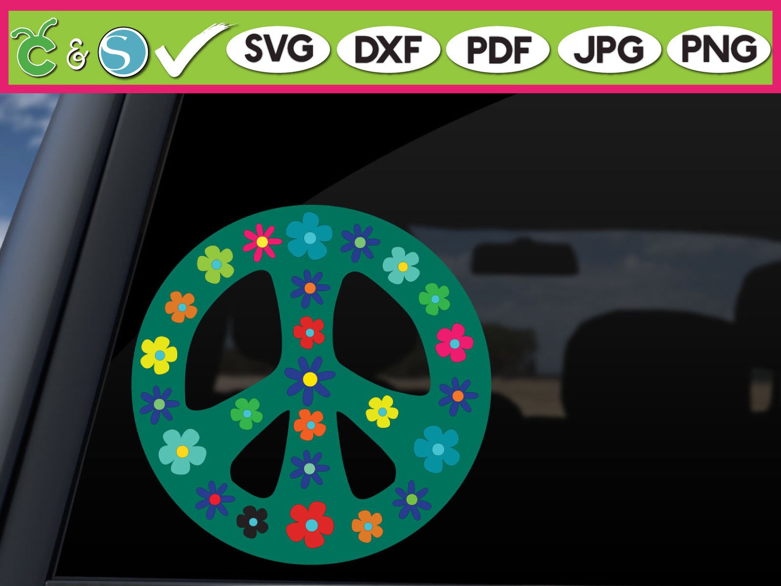 Peace Sign SVG Peace Sign Flower SVG Peace Sign Vector - Etsy