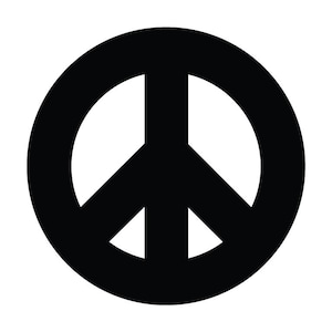 Peace Symbol SVG, Thick Peace Symbol, Peace Symbol Decal, Peace Sign ...