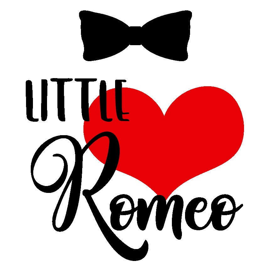 Little Romeo SVG Valentines Heart SVG Baby Valentines Svg - Etsy