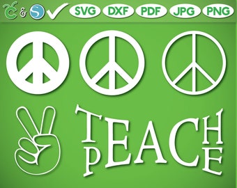 Peace Symbol Dxf - Etsy