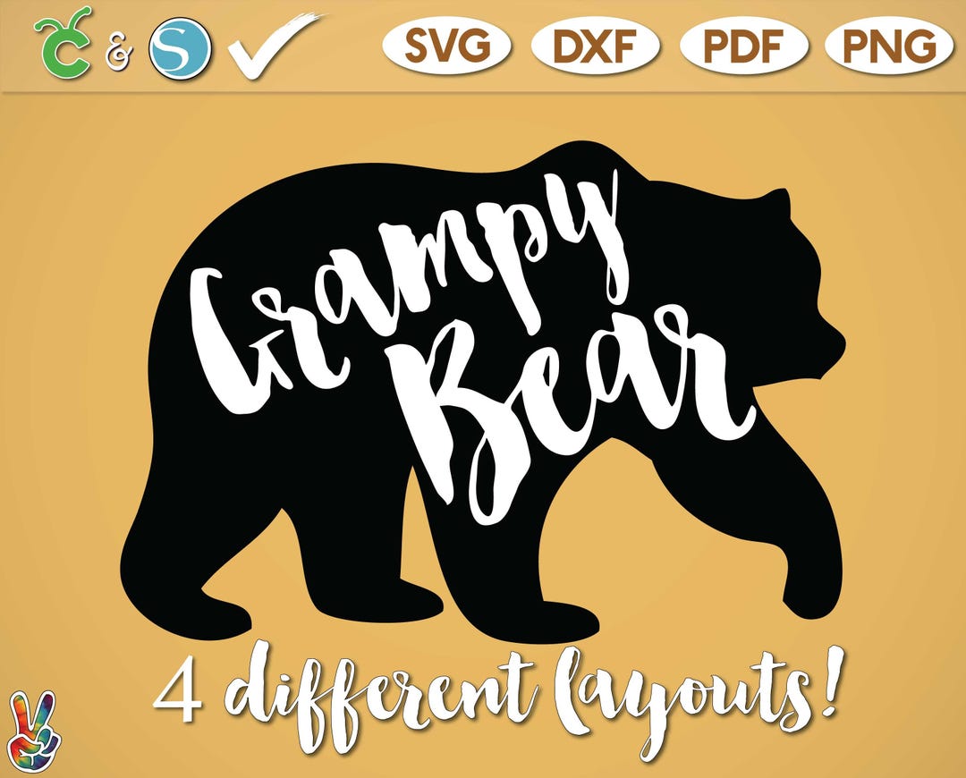 Grampy Bear SVG, Grampy SVG, Grampy Cut Files, Grampy Digital File ...