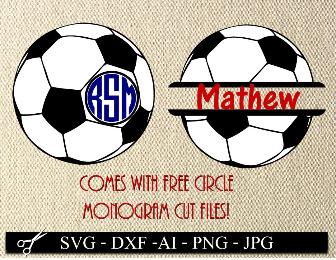 Soccer SVG Cut Files Soccer Monogram Svg Soccer Monogram - Etsy
