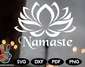 Namaste SVG Cut File Namaste Hand Lettered Cursive Text - Etsy