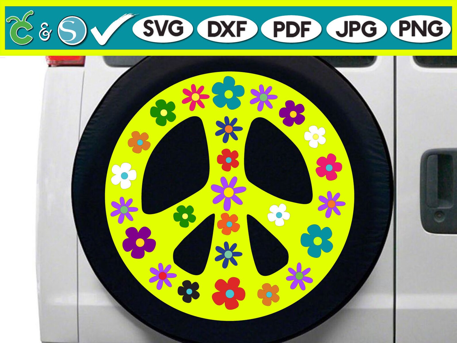 Peace Sign SVG Peace Sign Flower SVG Peace Sign Vector - Etsy