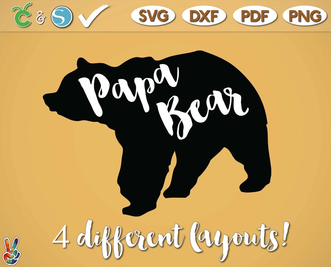 Papa Bear SVG Papa SVG Papa Cut Files Papa Digital File - Etsy New Zealand