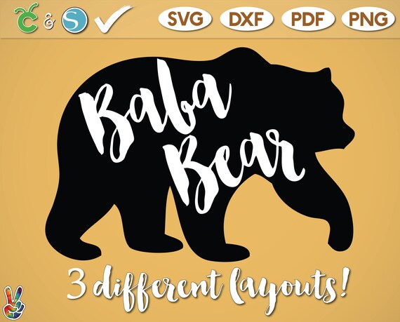 Baba Bear SVG Baba SVG Baba Cut Files Baba Digital File | Etsy