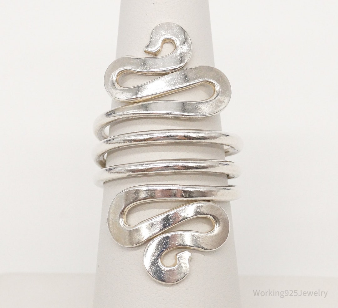 Vintage Modernist Coin Wrap Sterling Silver Ring SZ 6.75 - Etsy