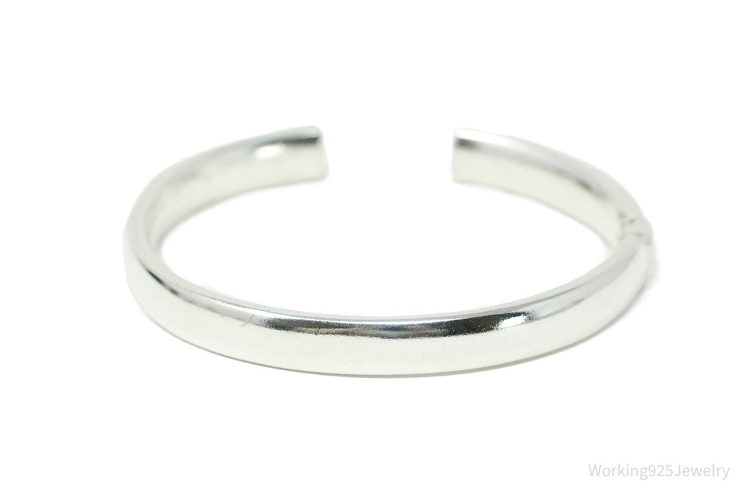 Vintage Italian Designer MILOR Heavy 950 Fine Silver Cuff Bracelet 6 5/ ...