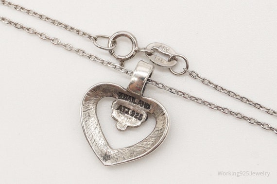Vintage Designer ATI Art Deco Open Heart Sterling Sil… - Gem