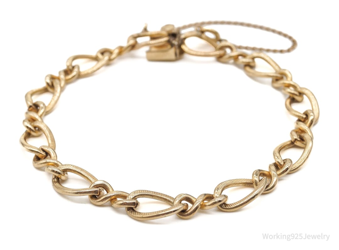 Vintage 1/20 12K Gold Filled Chain Bracelet - Etsy