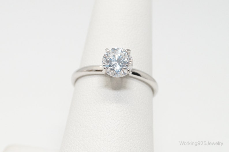 Vintage Designer Lind Cubic Zirconia Sterling Silver Ring - Etsy