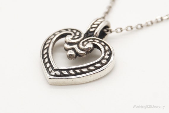 Vintage Designer ATI Art Deco Open Heart Sterling Sil… - Gem
