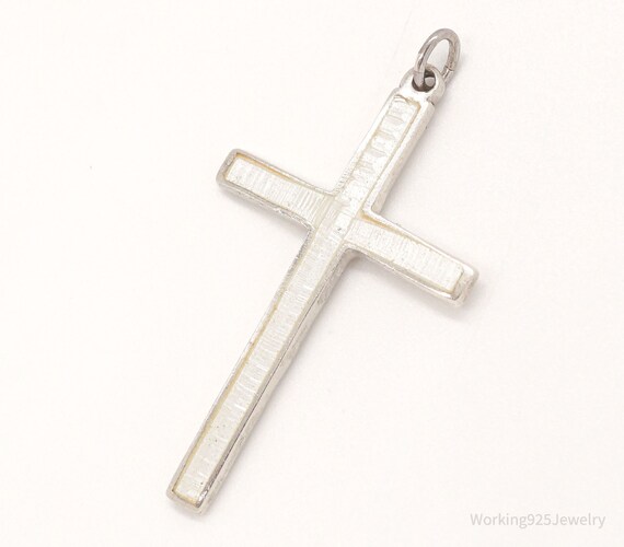 Vintage Large White Enamel Siam Sterling Silver Penda… - Gem