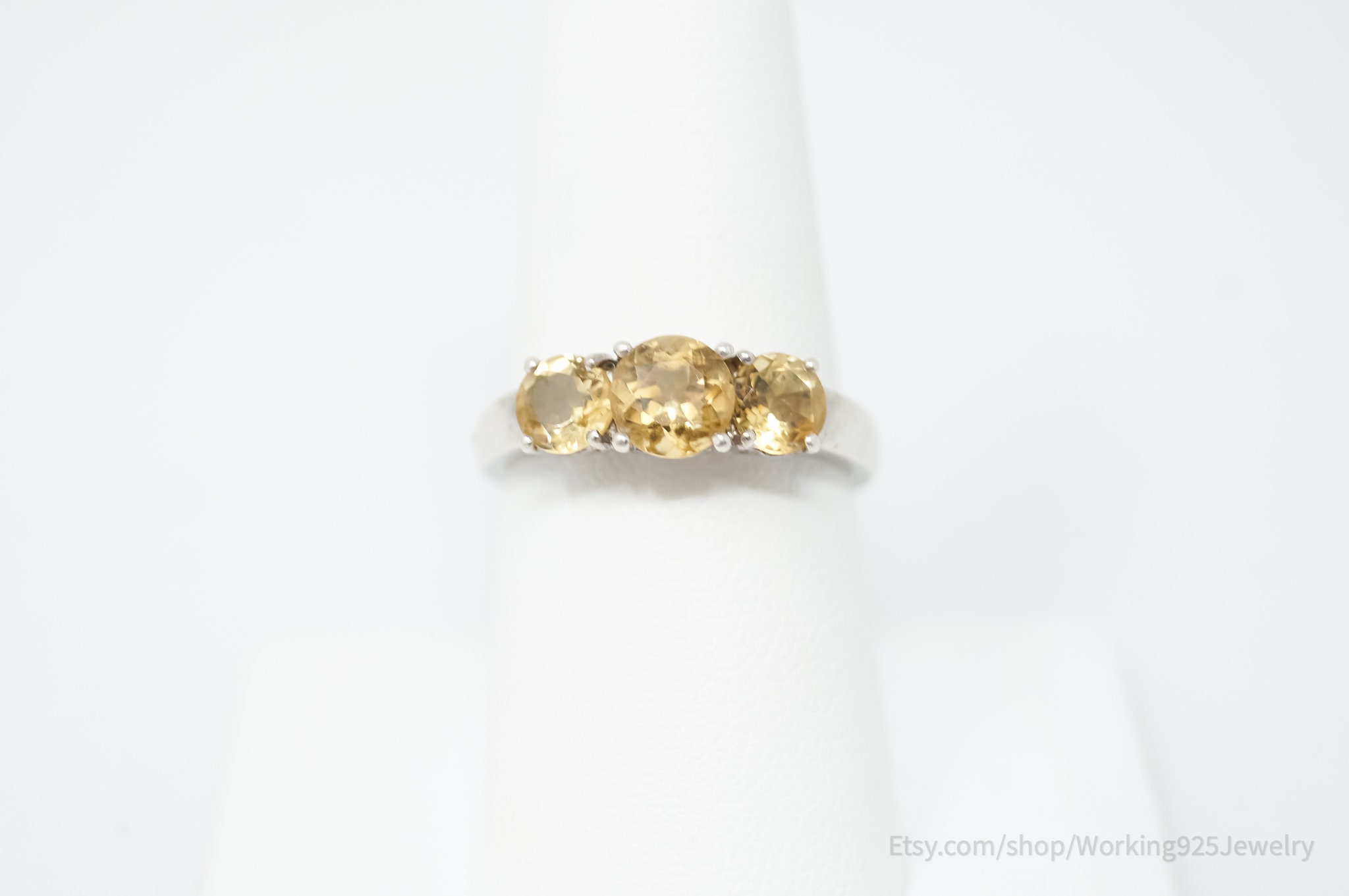 Vintage Designer HT Art Deco Citrine Sterling Silver Ring Sz - Etsy