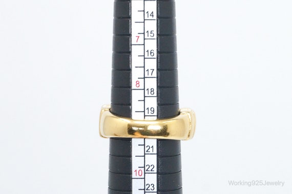 Vintage Italy Designer UTC Byzantine Gold Vermeil Ste… - Gem