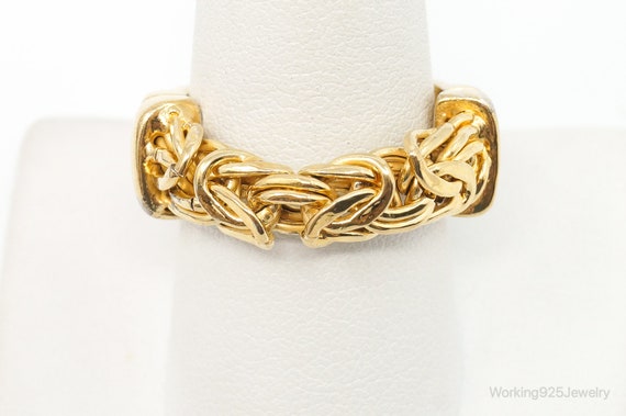 Vintage Italy Designer UTC Byzantine Gold Vermeil Ste… - Gem