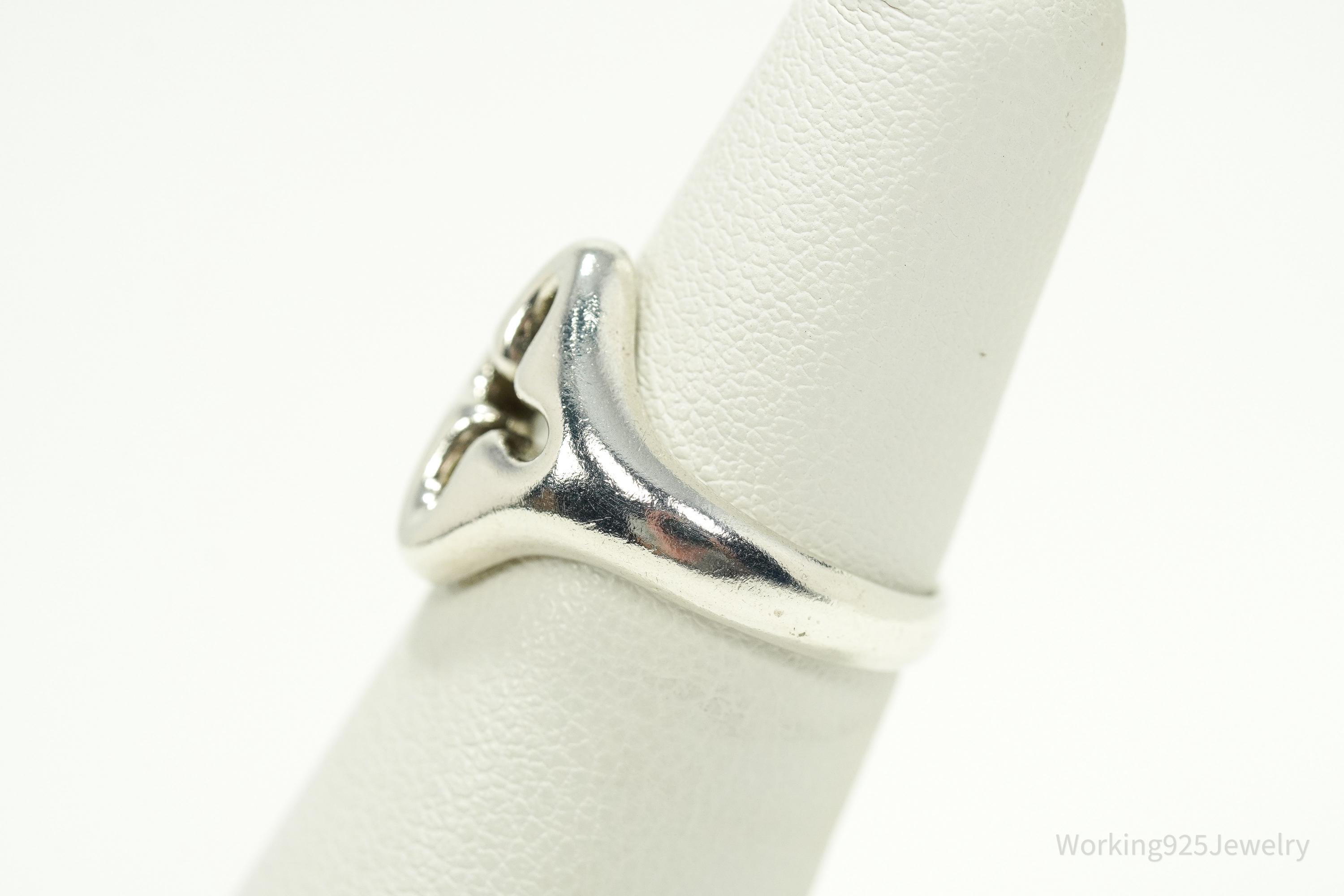 Vintage Silver Cross Cut Out Band Ring - Size 5 - Etsy