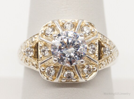 Vintage Designer Ross Simons Cubic Zirconia Sterling Silver - Etsy