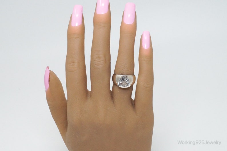 Vintage Designer HAN Cubic Zirconia Sterling Silver Ring - Etsy